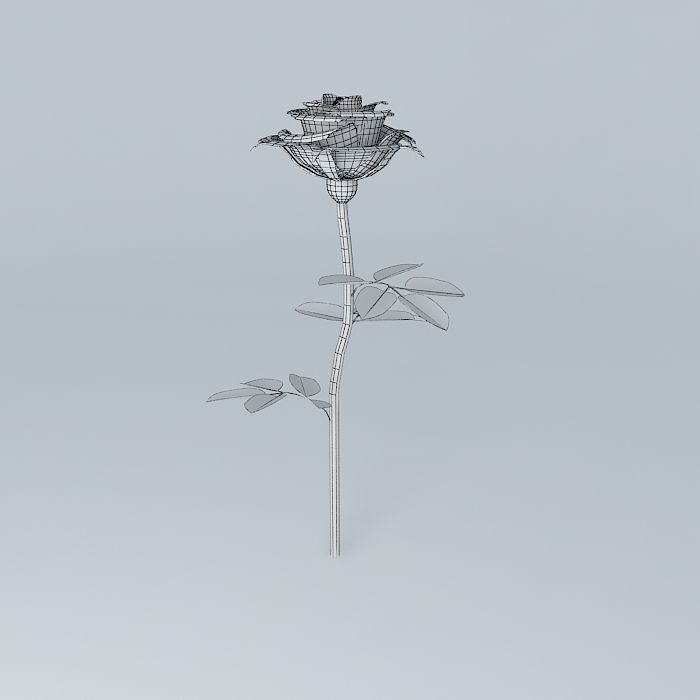 Fabulous red rouse free 3D model | CGTrader