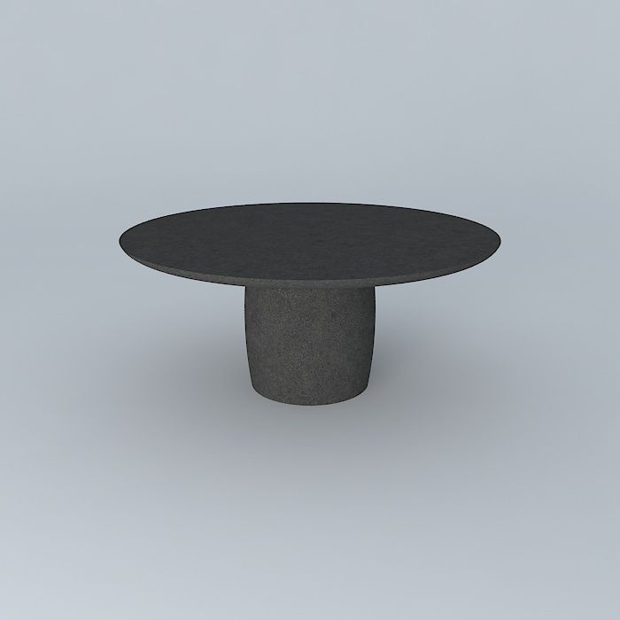 Concrete Round Dining Table 3D model | CGTrader