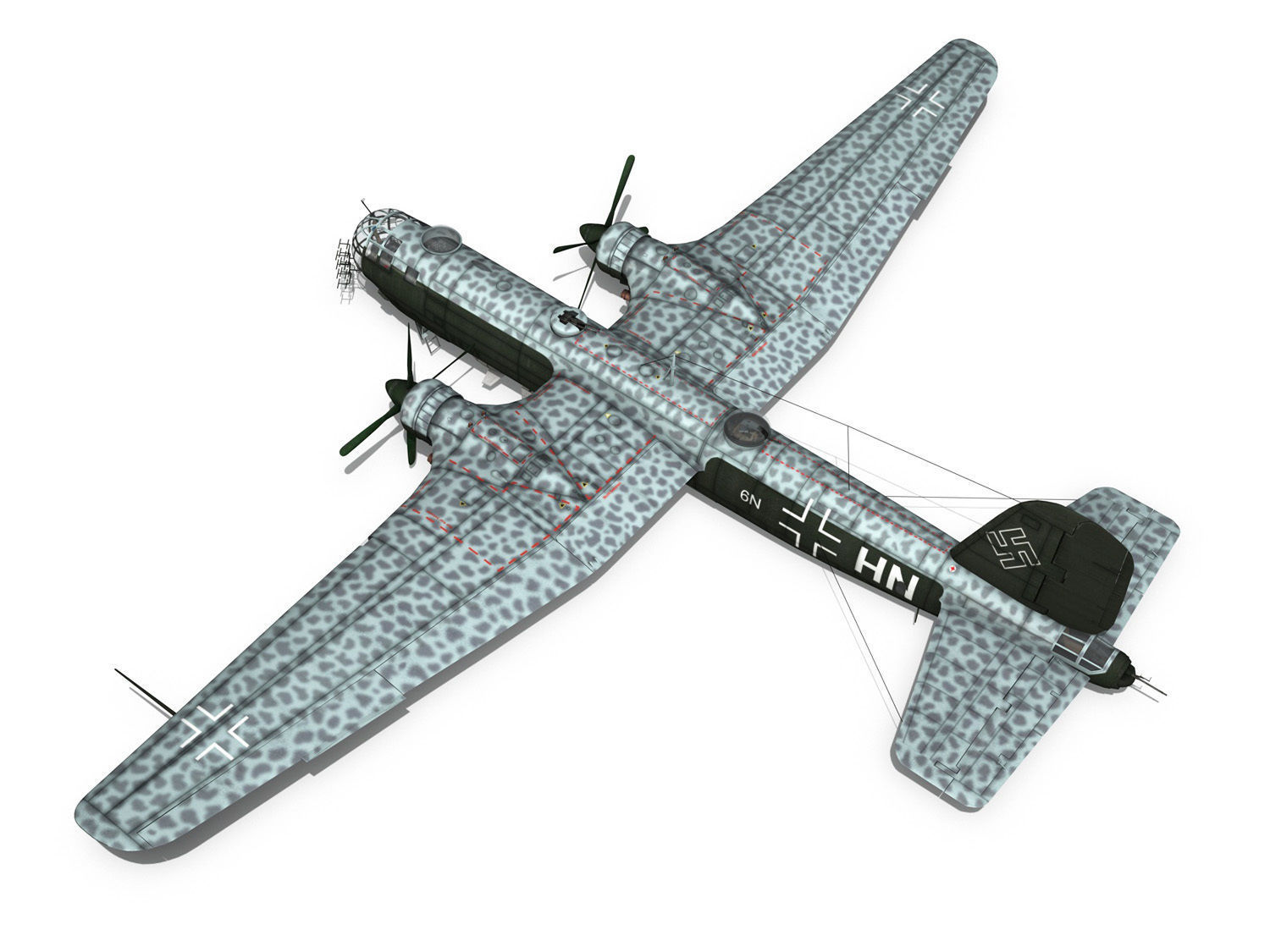 Heinkel He-177 - Greif - 6NHN 3D model | CGTrader