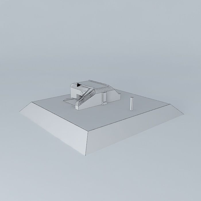 Defensive Bunker R667 Les Moulins free 3D model | CGTrader