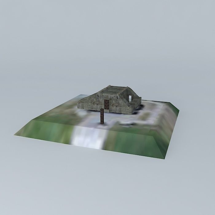 Defensive Bunker R667 Les Moulins free 3D model | CGTrader