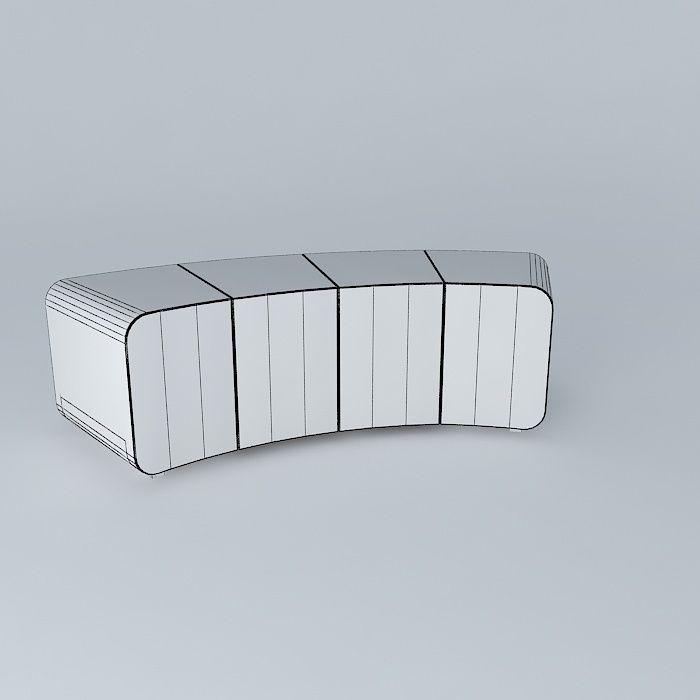 Curved Bench 3D model | CGTrader