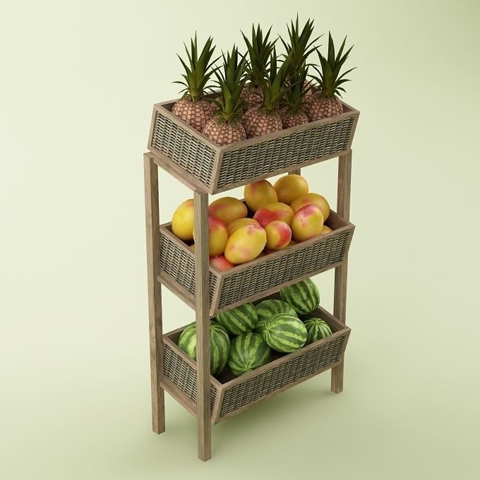 Store Fruits Stand 3D model | CGTrader