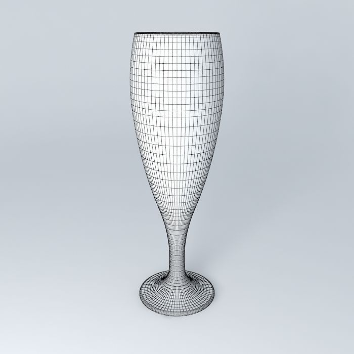 Champagne glass free 3D model | CGTrader