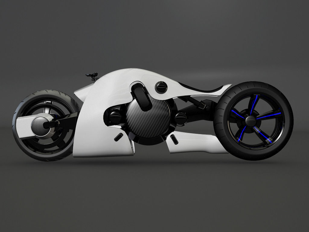 Futuristic Motorcycle Concept 3D model | CGTrader
