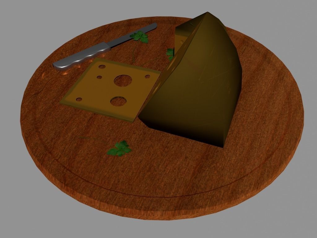 3D model 3D Cheese Plate VR / AR / low-poly | CGTrader