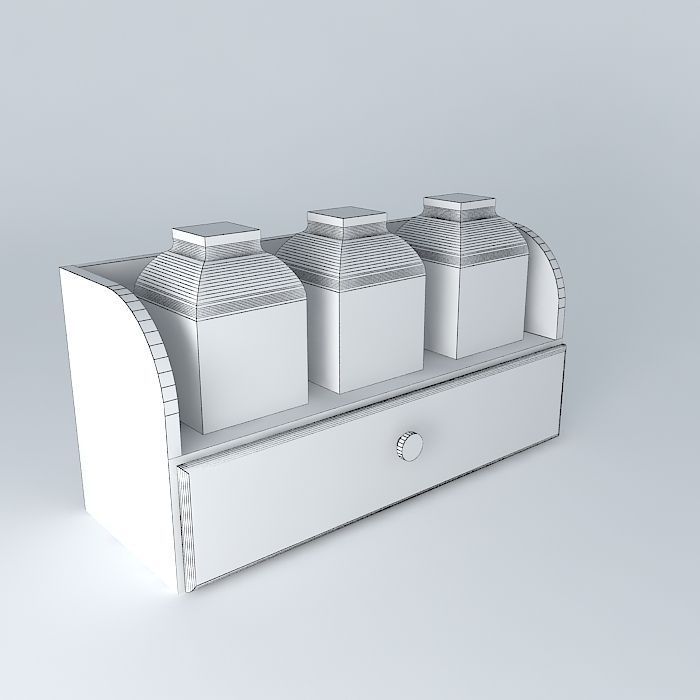 spice rack spices free 3D model | CGTrader