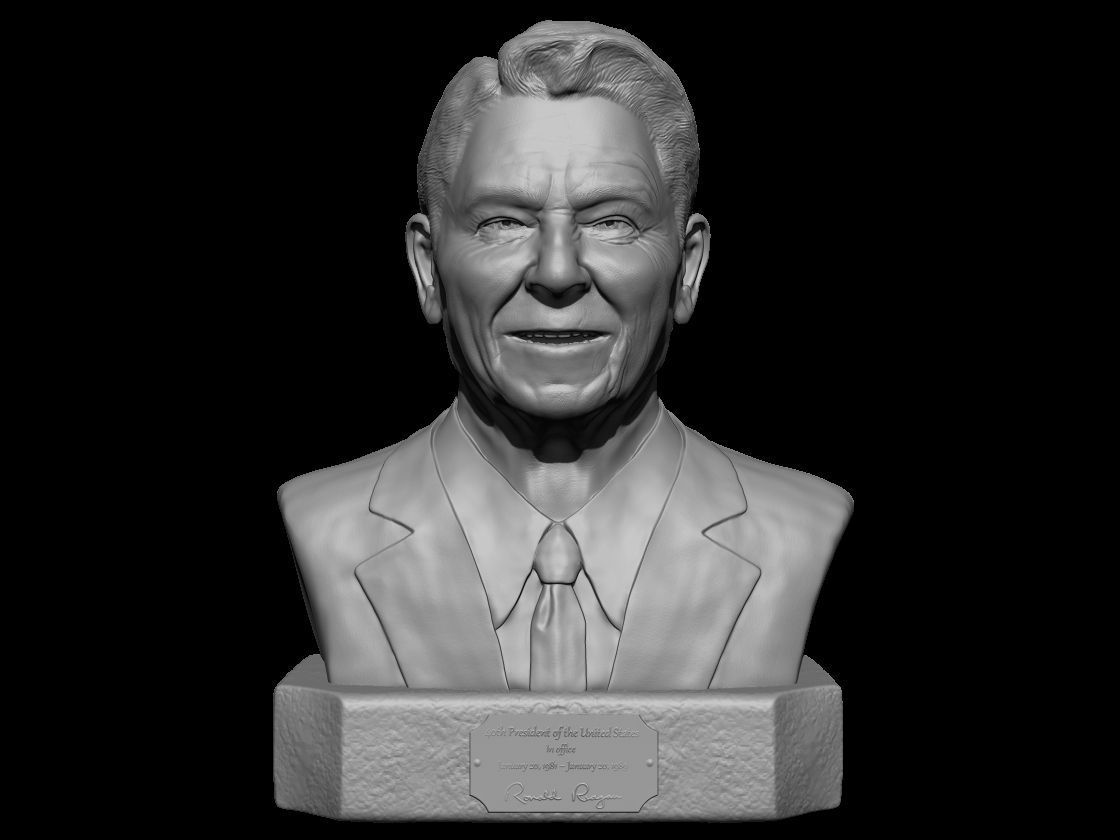 Ronald Reagan 3D model 3D printable | CGTrader
