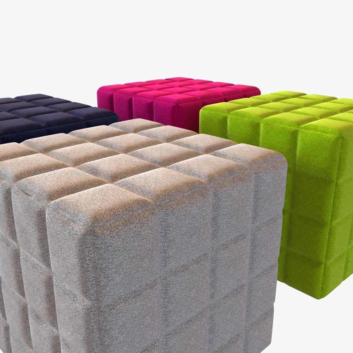 Buzzy cube design pouf 3D model | CGTrader