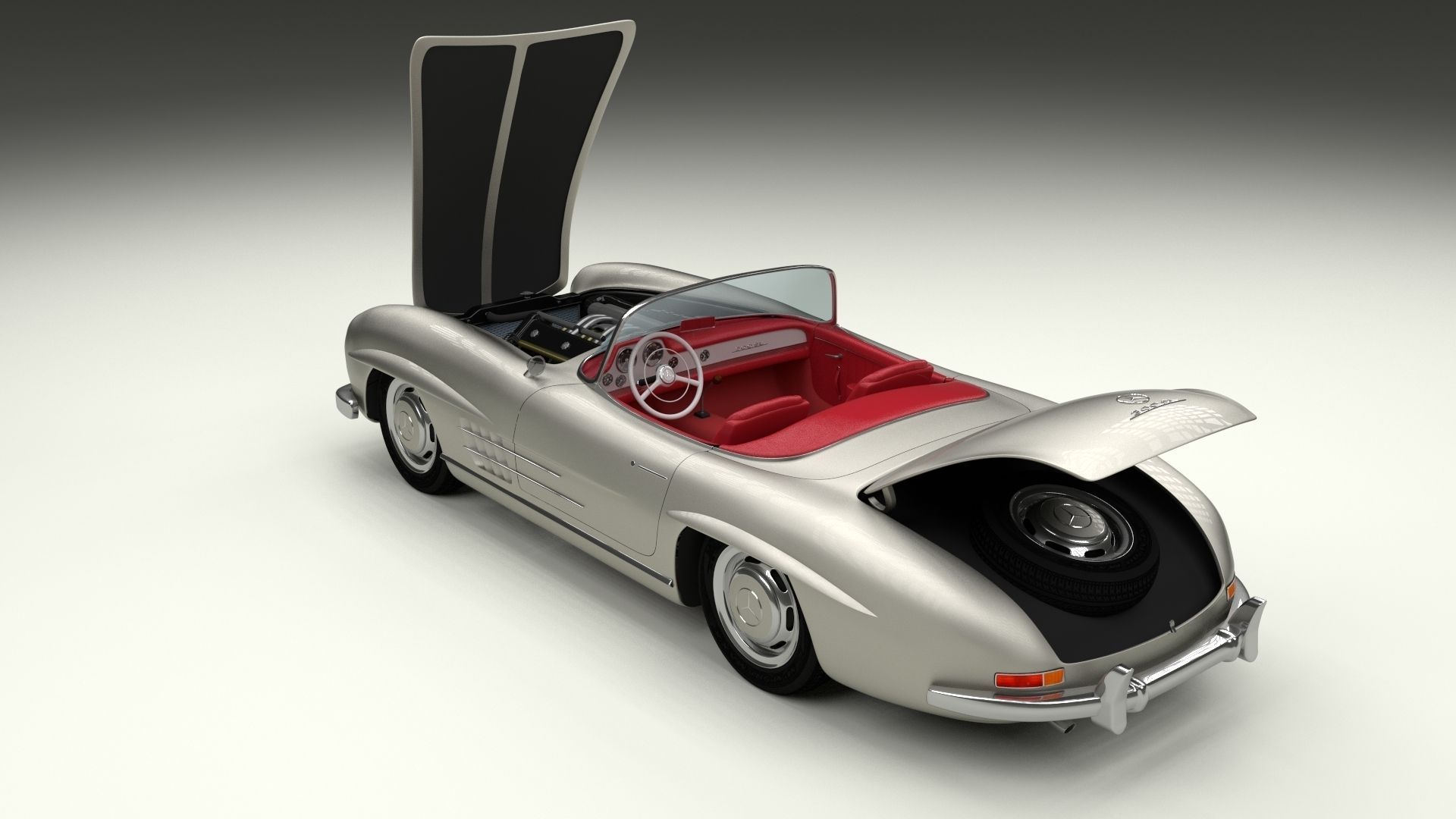 Fully Modelled Mercedes 300SL Roadster 3D model | CGTrader
