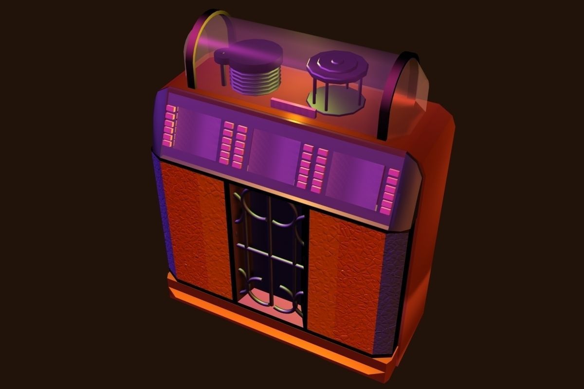 3D model Low Poly jukebox old VR / AR / low-poly | CGTrader