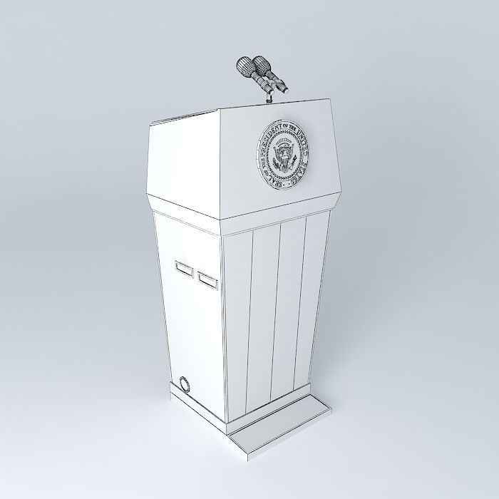 Presidential Blue Goose lectern free 3D model | CGTrader
