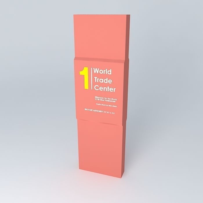 1WTC Sign free 3D model | CGTrader