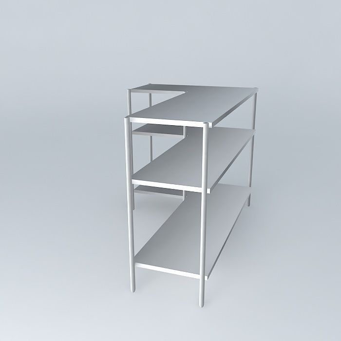Kit229 shelf Inox 3 Plans in L by Alex Marques free 3D model | CGTrader