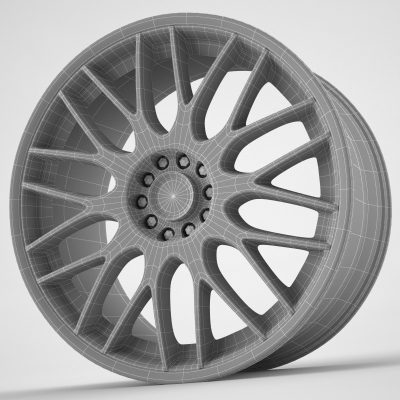 Barracuda wheel rims 3D model | CGTrader