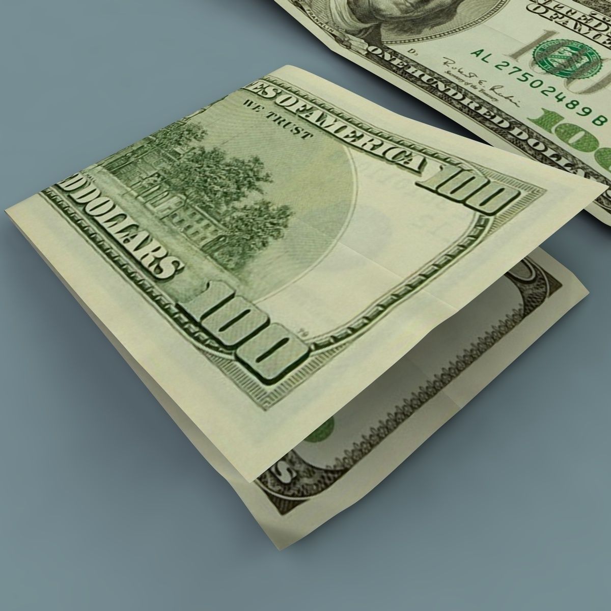 3D model 100 Dollars Stack VR / AR / low-poly | CGTrader