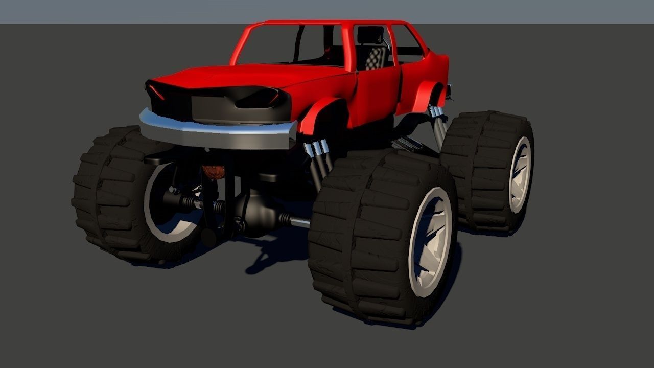 Monster Truck free VR / AR / low-poly 3D model | CGTrader