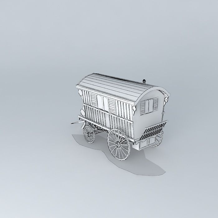 HALLOWEEN Gypsy Wagon free 3D model | CGTrader