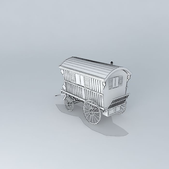 Romany Wagon READING Style Amended free 3D model | CGTrader