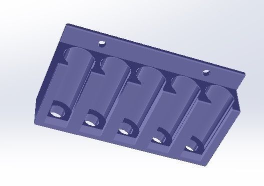 Five Position Dry Erase Marker Holder 3D model 3D printable | CGTrader