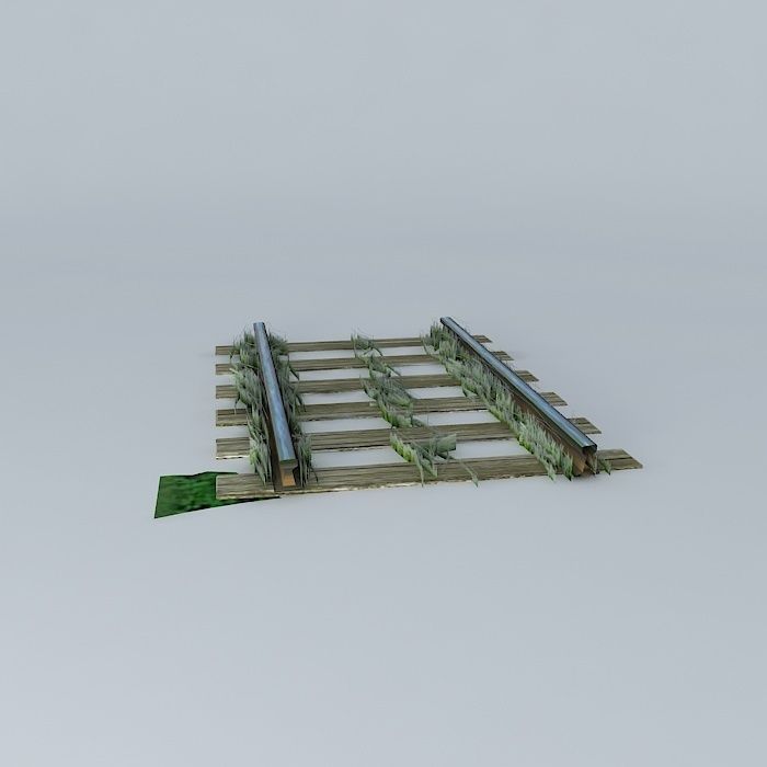 Eco Rail Real Grass Covered Track Old Steam Days free 3D model | CGTrader