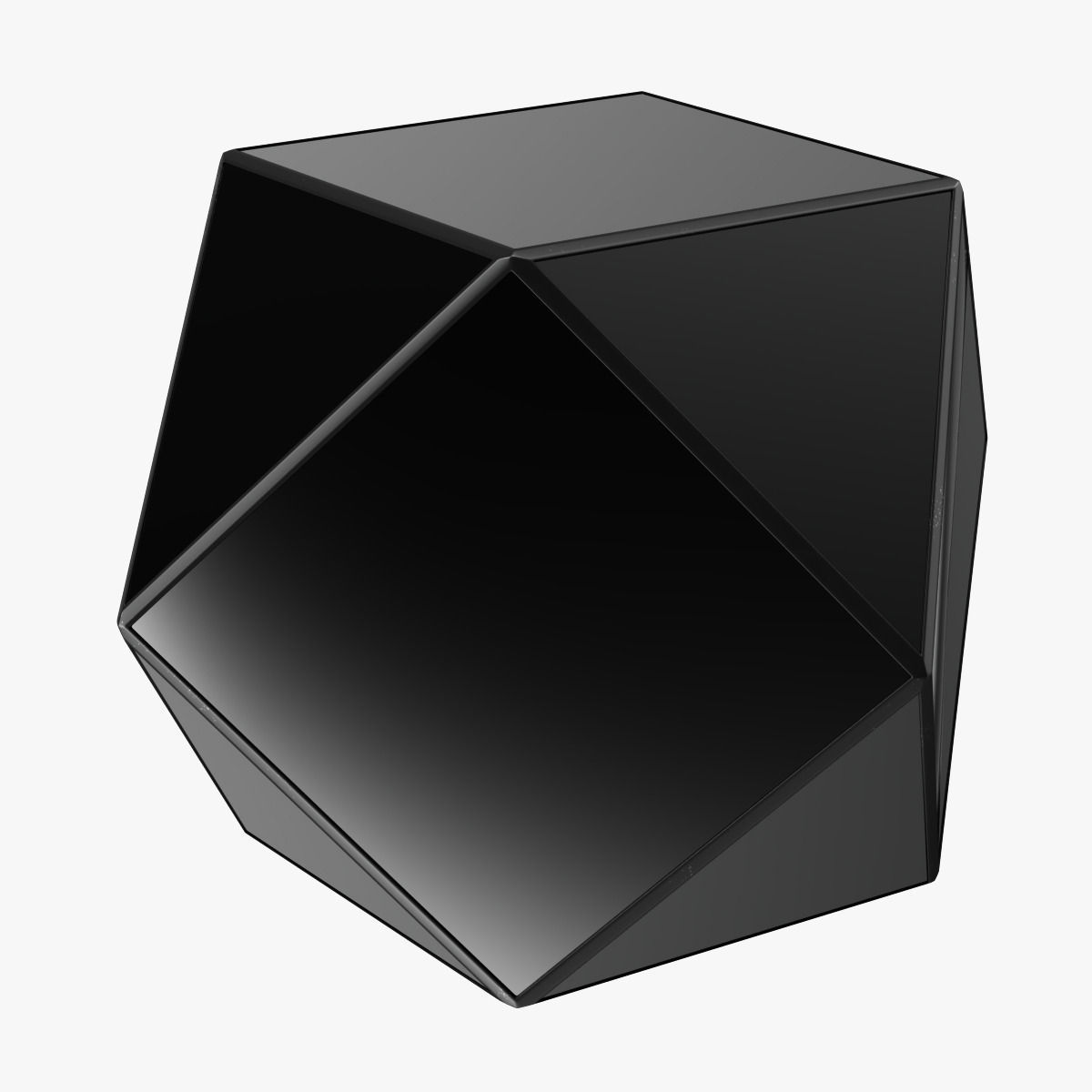 Matty Mirrored Polygon Side Table 3D model | CGTrader