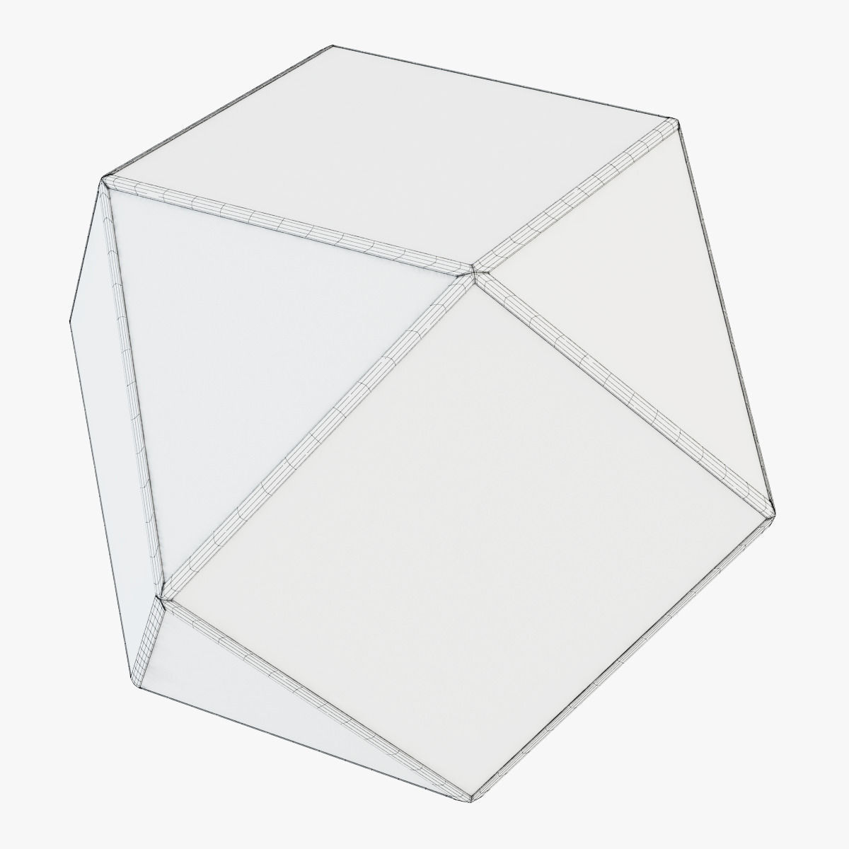 Matty Mirrored Polygon Side Table 3D model | CGTrader