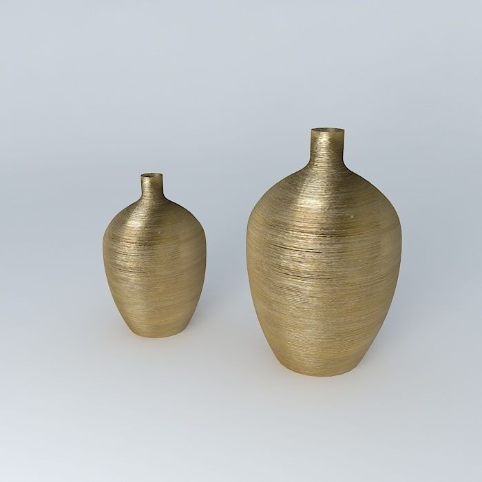 Brushed Gold vessels free 3D model | CGTrader