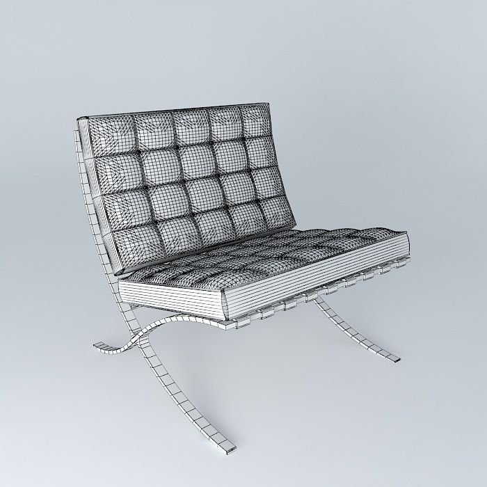 Barcelona Chair free 3D Model MAX OBJ 3DS FBX STL DAE - CGTrader.com