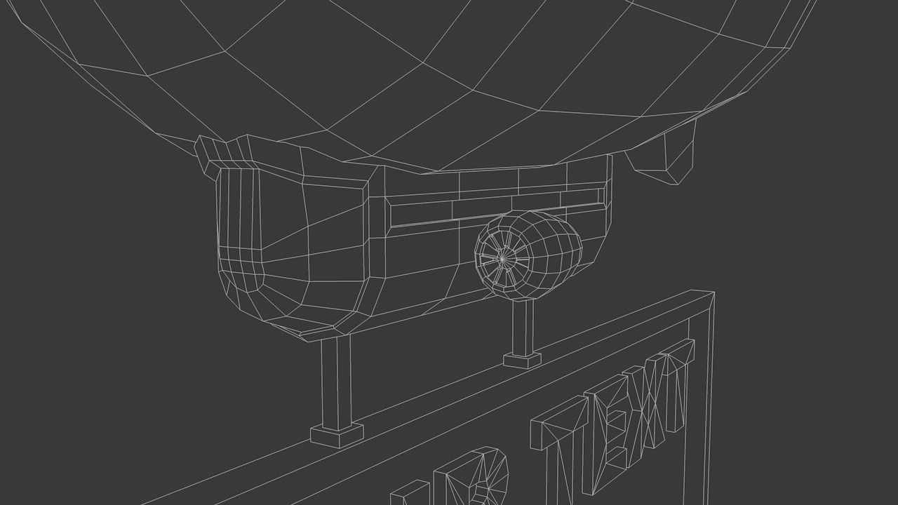 3D model Low Poly Airship VR / AR / low-poly | CGTrader