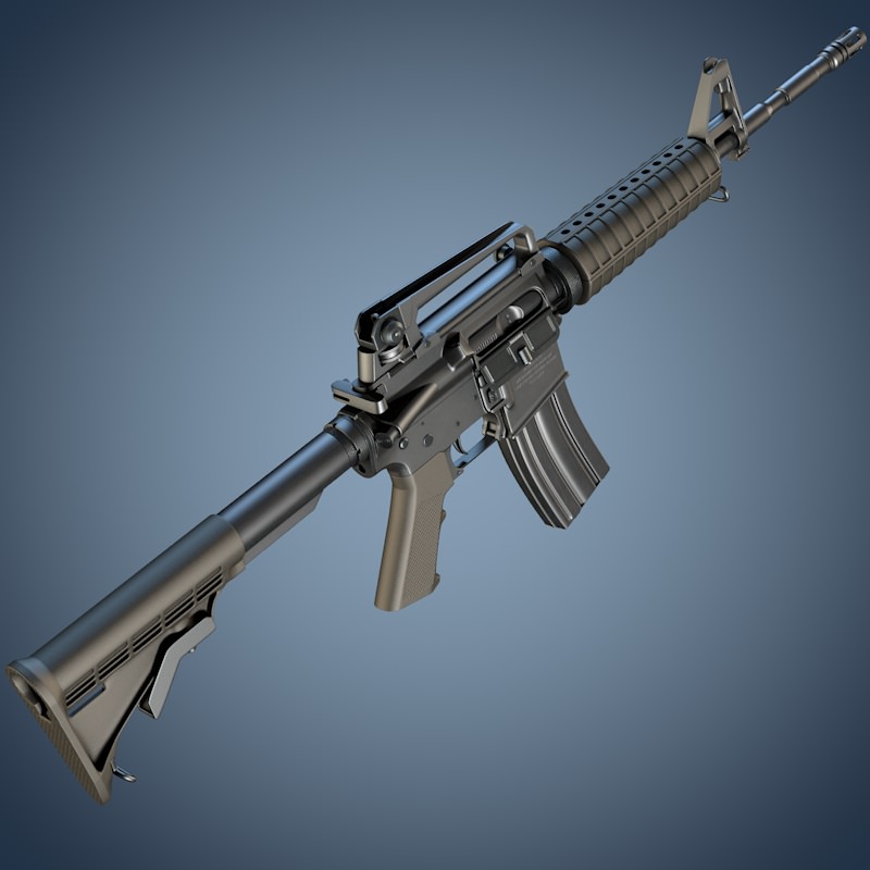 M4A1 assault rifle 3D model | CGTrader