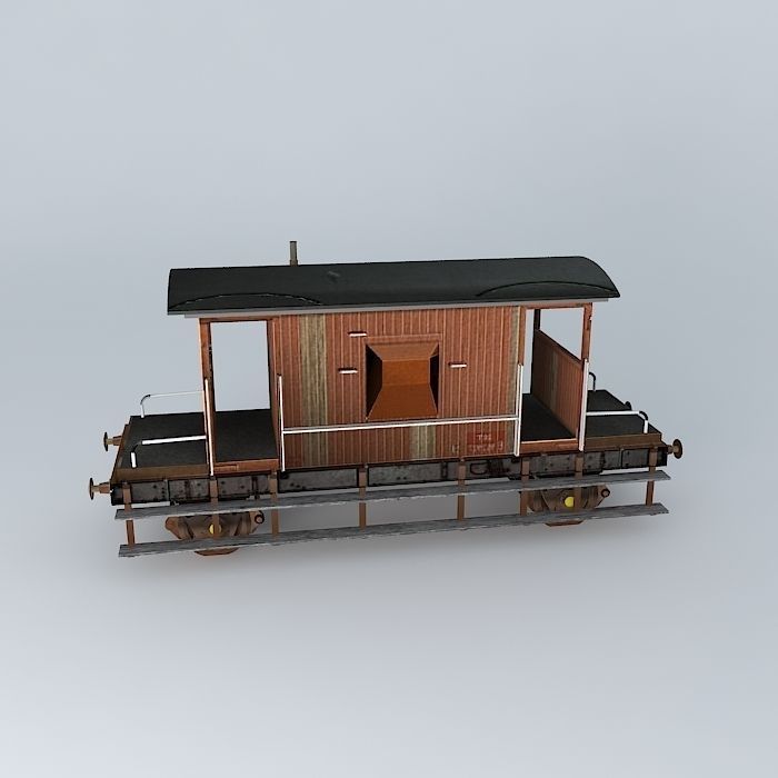 Eco Rail Track Brake Van Dummy Old Steam Days free 3D model | CGTrader
