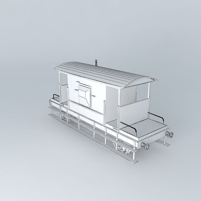 Eco Rail Track Brake Van Dummy Old Steam Days free 3D model | CGTrader