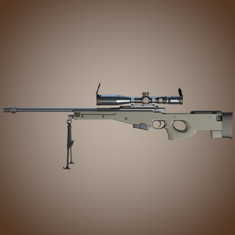 Accuracy International L96A1 sniper rifle 3D model | CGTrader