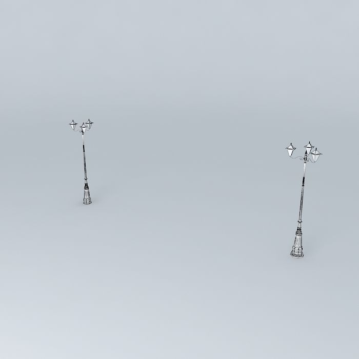 Square street lights1 3D model | CGTrader