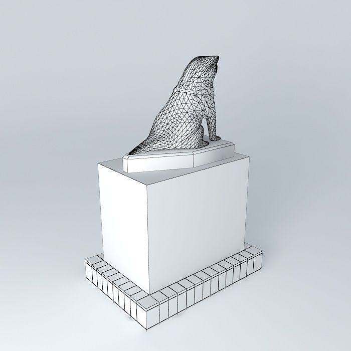 Hachiko Statue free 3D model | CGTrader