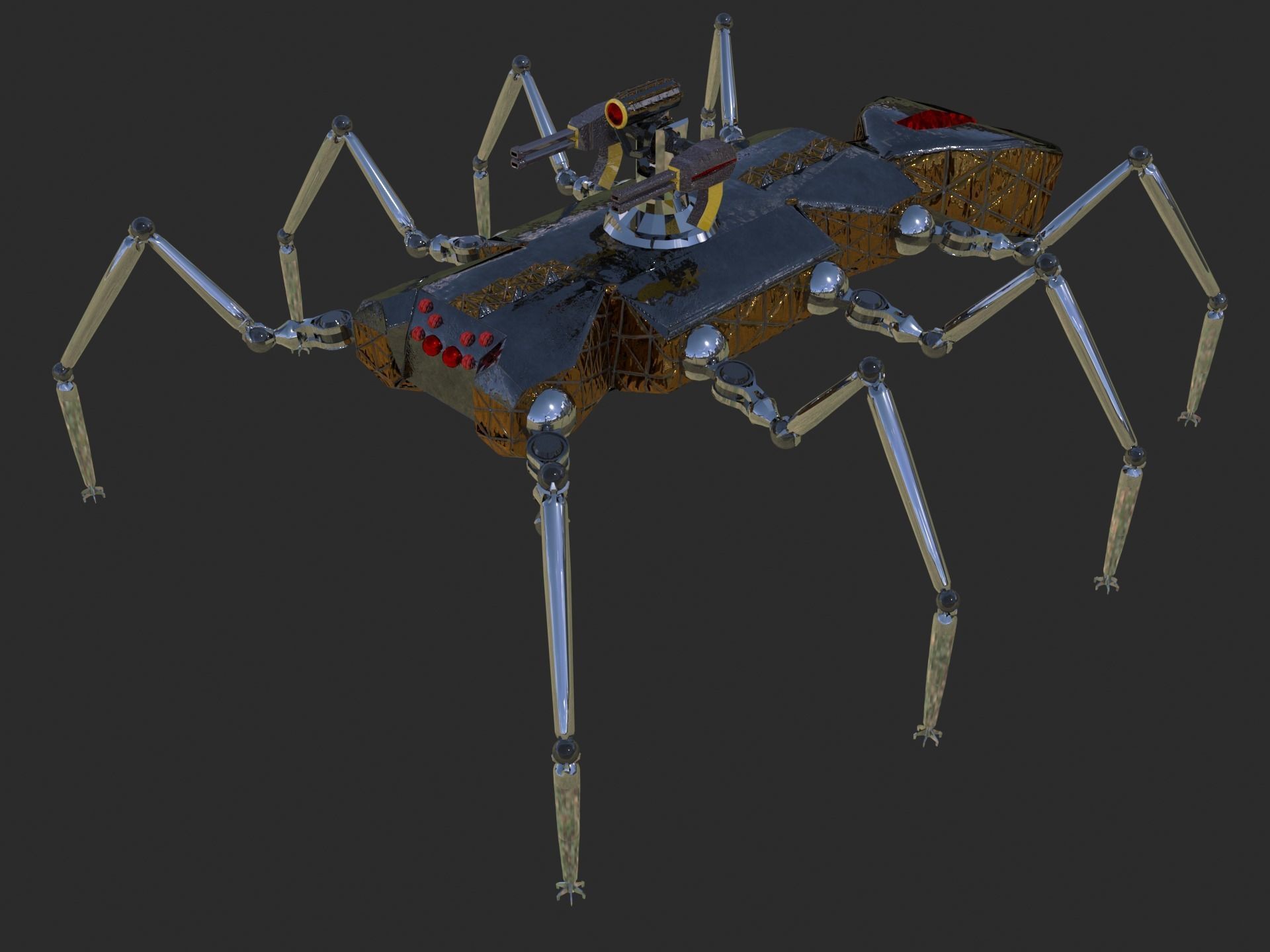 3D model Robot Spider VR / AR / low-poly rigged animated | CGTrader