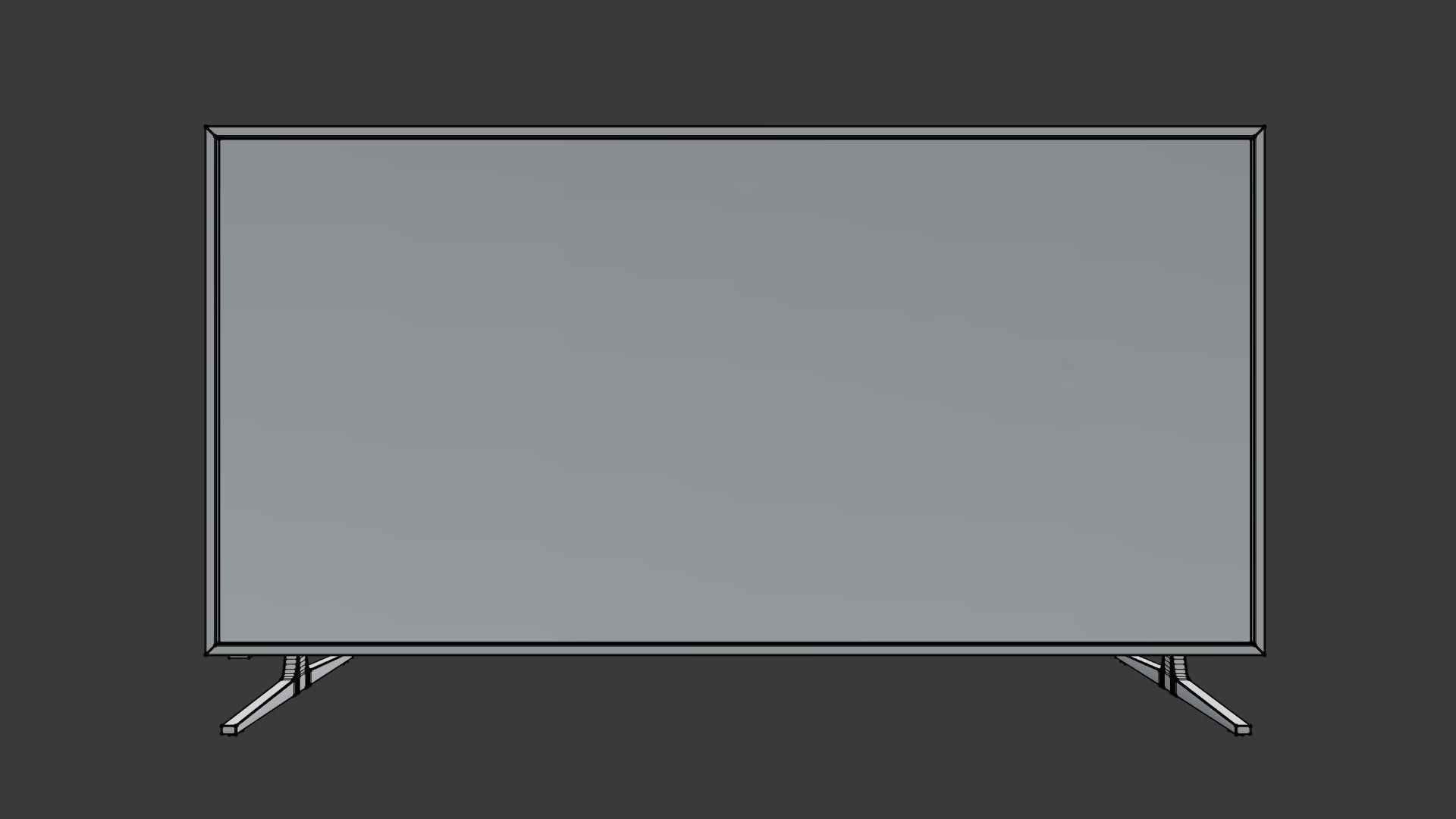 3D model Generic Low-poly Flat Screen TV VR / AR / low-poly | CGTrader