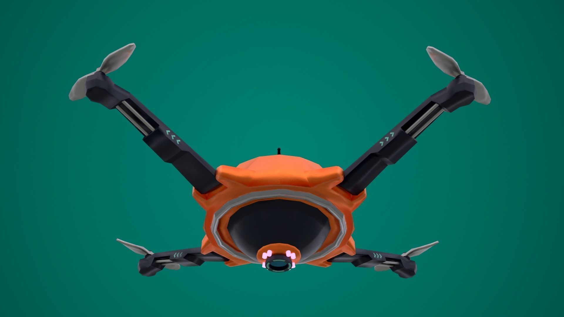 3D model Scout Drone Quadrocopter VR / AR / low-poly rigged | CGTrader