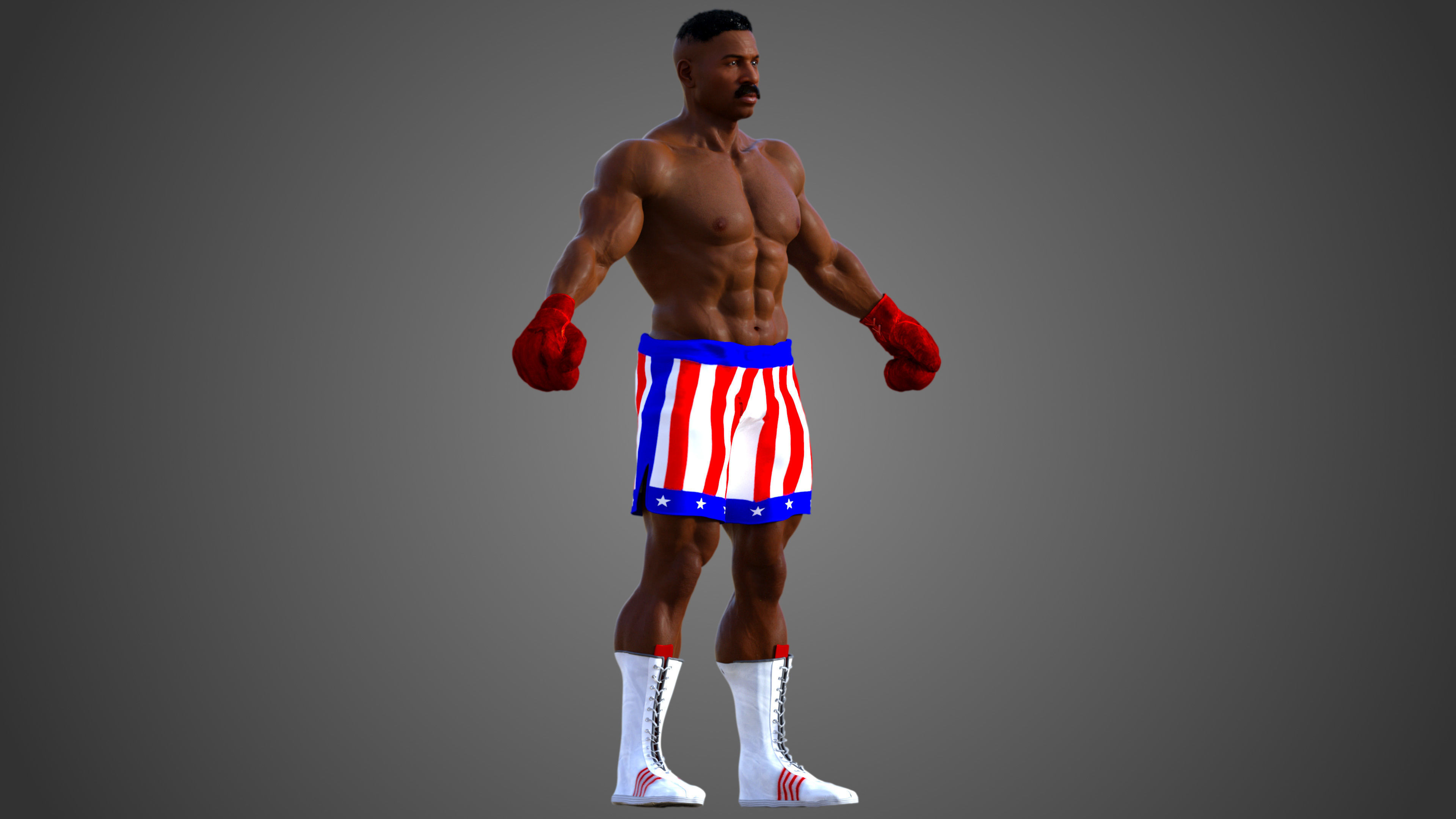 Apollo Creed 3D model animated rigged | CGTrader