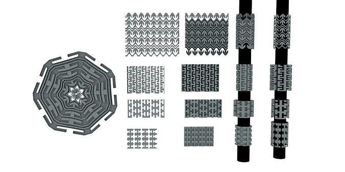 Repeatable Lattice Patterns on Column and Tile 3D model | CGTrader