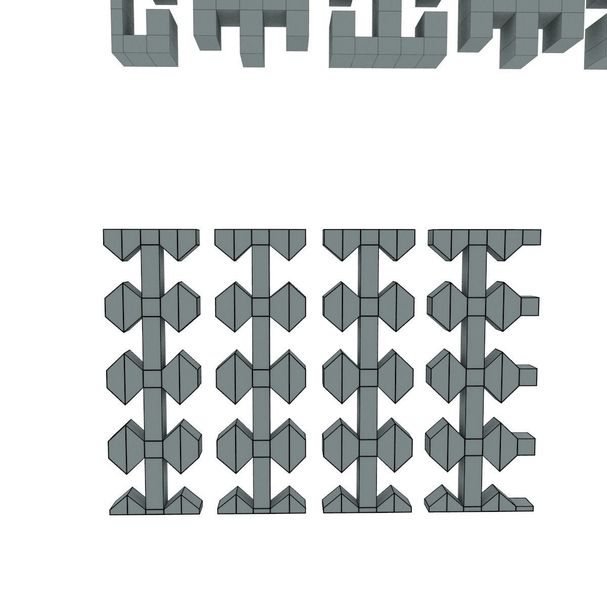 Repeatable Lattice Patterns on Column and Tile 3D model | CGTrader