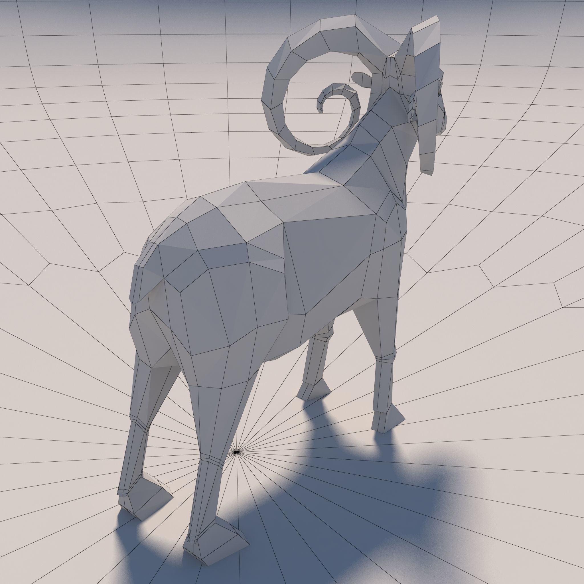 3D model Game Ready Low-Poly Goat VR / AR / low-poly rigged animated ...