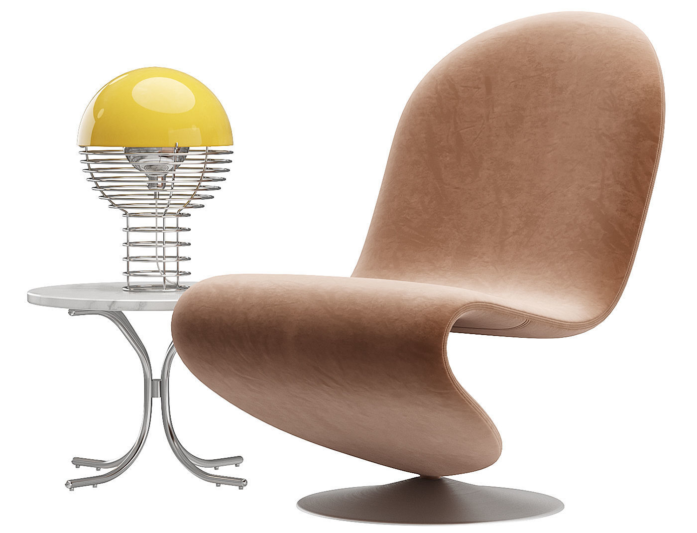 Verpan system 123 lounge chair standard 3D model | CGTrader