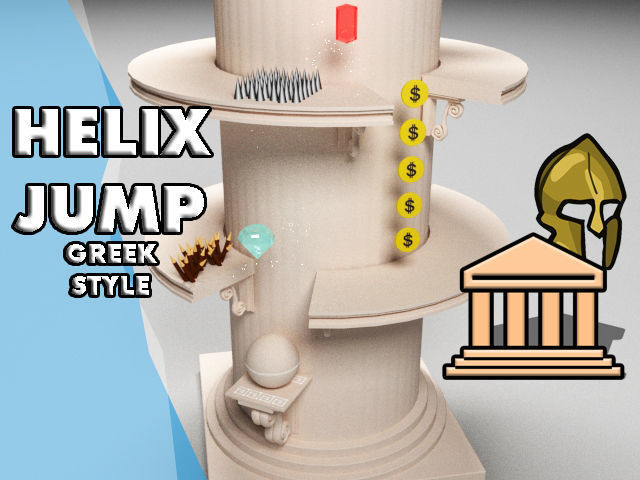 3D model Helix Jump greek style VR / AR / low-poly | CGTrader