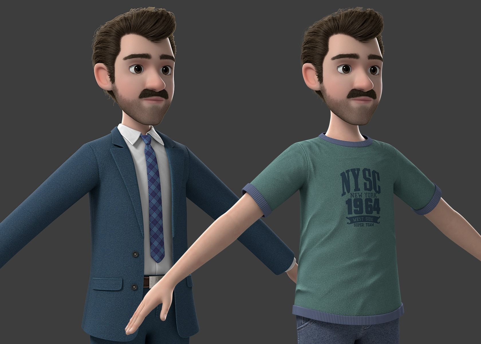 Cartoon Man 3D model | CGTrader