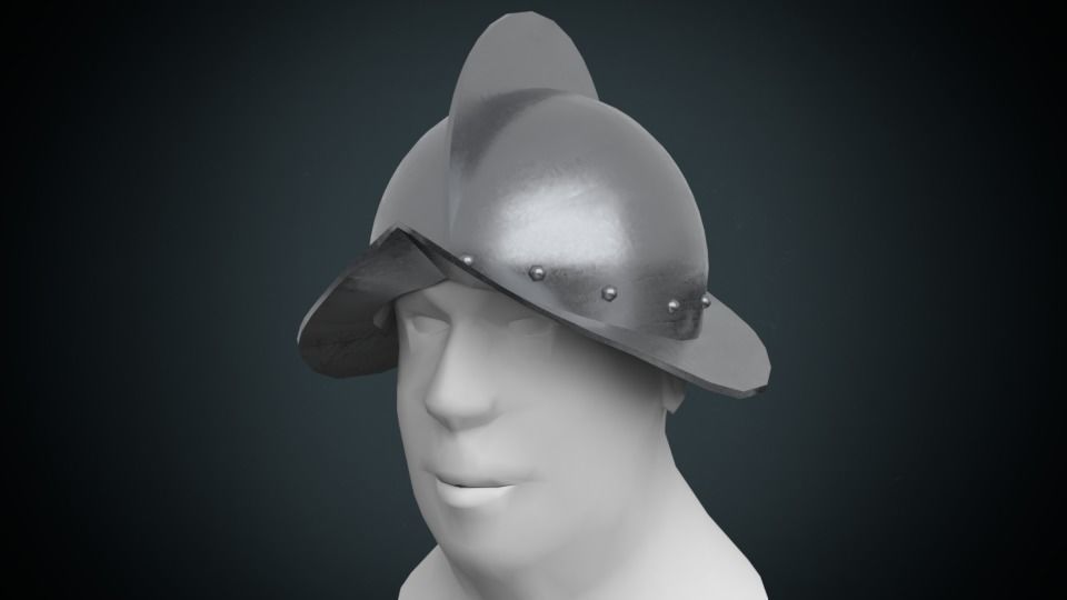 3D model Morion shield VR / AR / low-poly | CGTrader