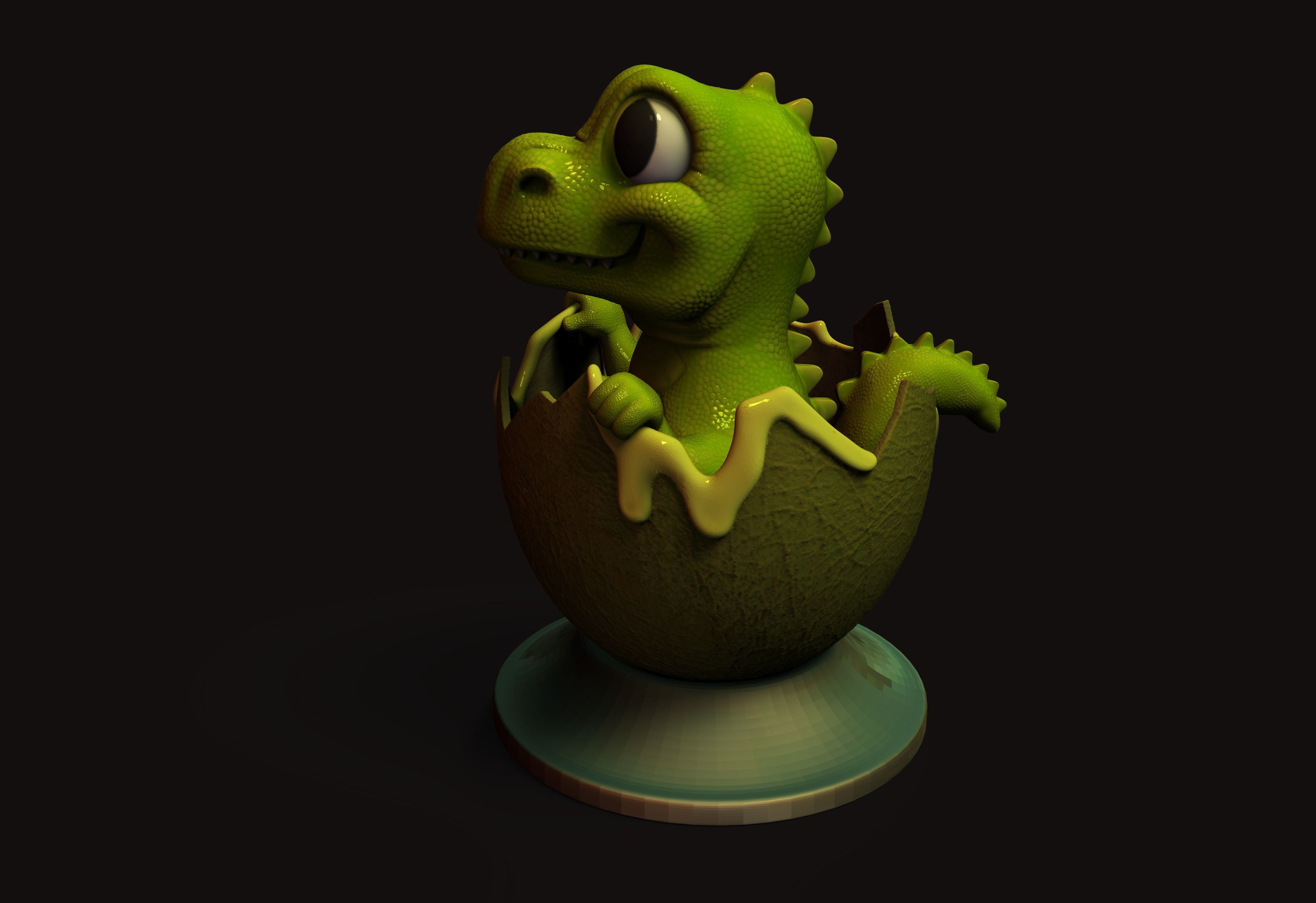 Dino Baby 3D model 3D printable | CGTrader