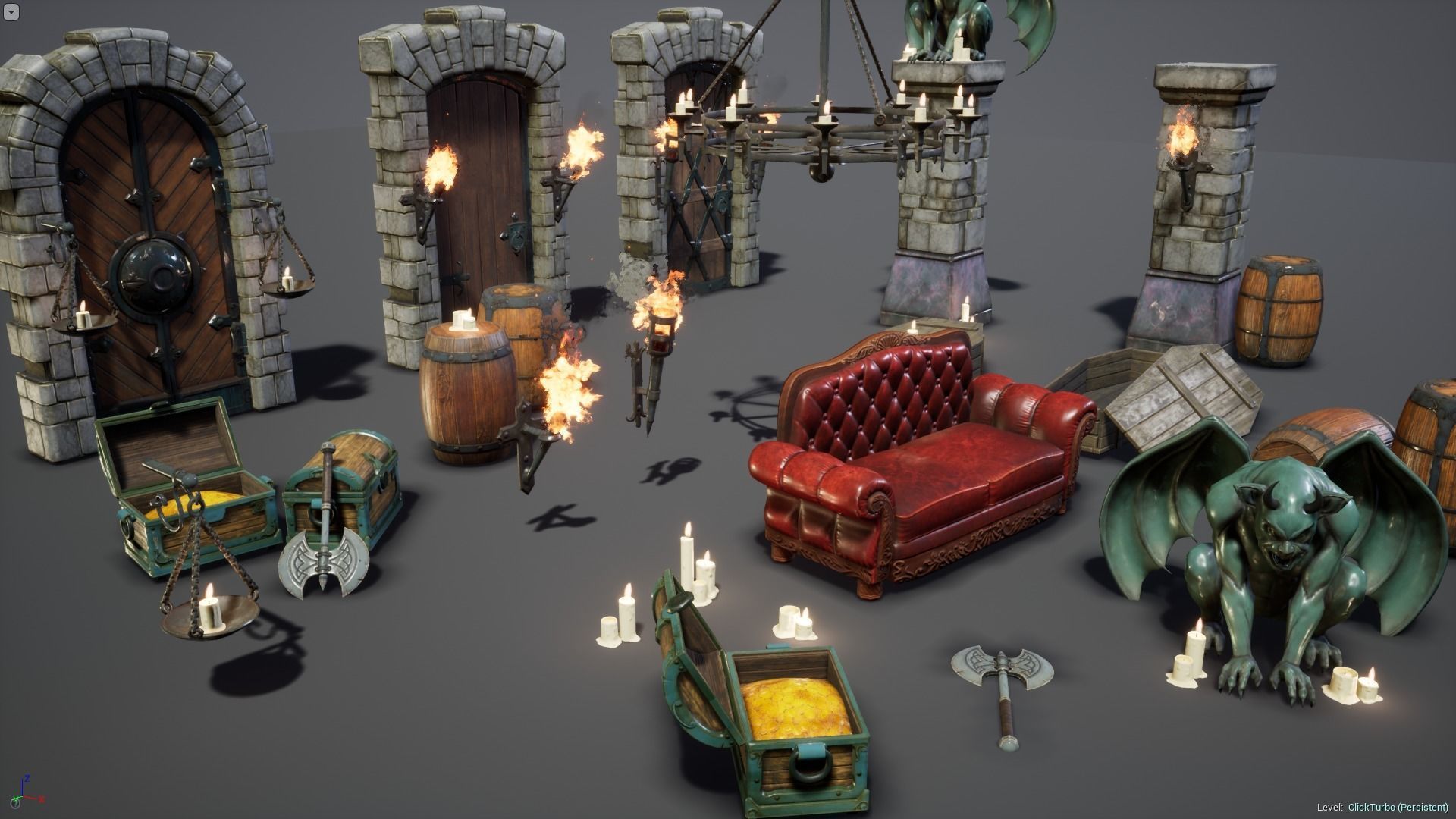 3D model Fantasy Props Interior Pack VR / AR / low-poly | CGTrader