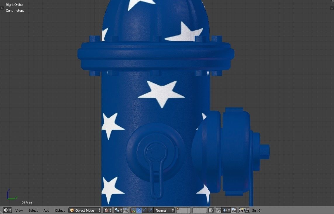 Fire Hydrant 20 - Patriotic American Flag Fireplug 3D model | CGTrader